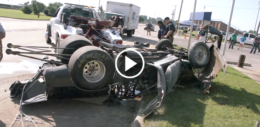 C4 Corvette dragster crashes hard on the street - VetteTV