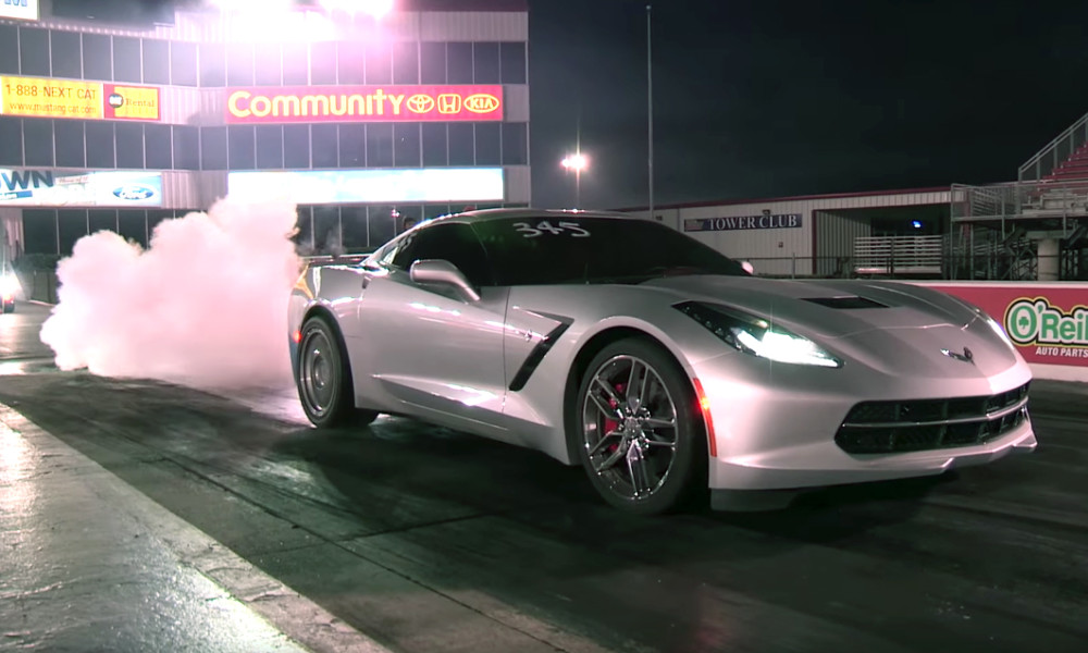 Friday Night Lights: Corvettes dragging in the dark at Royal Purple ...